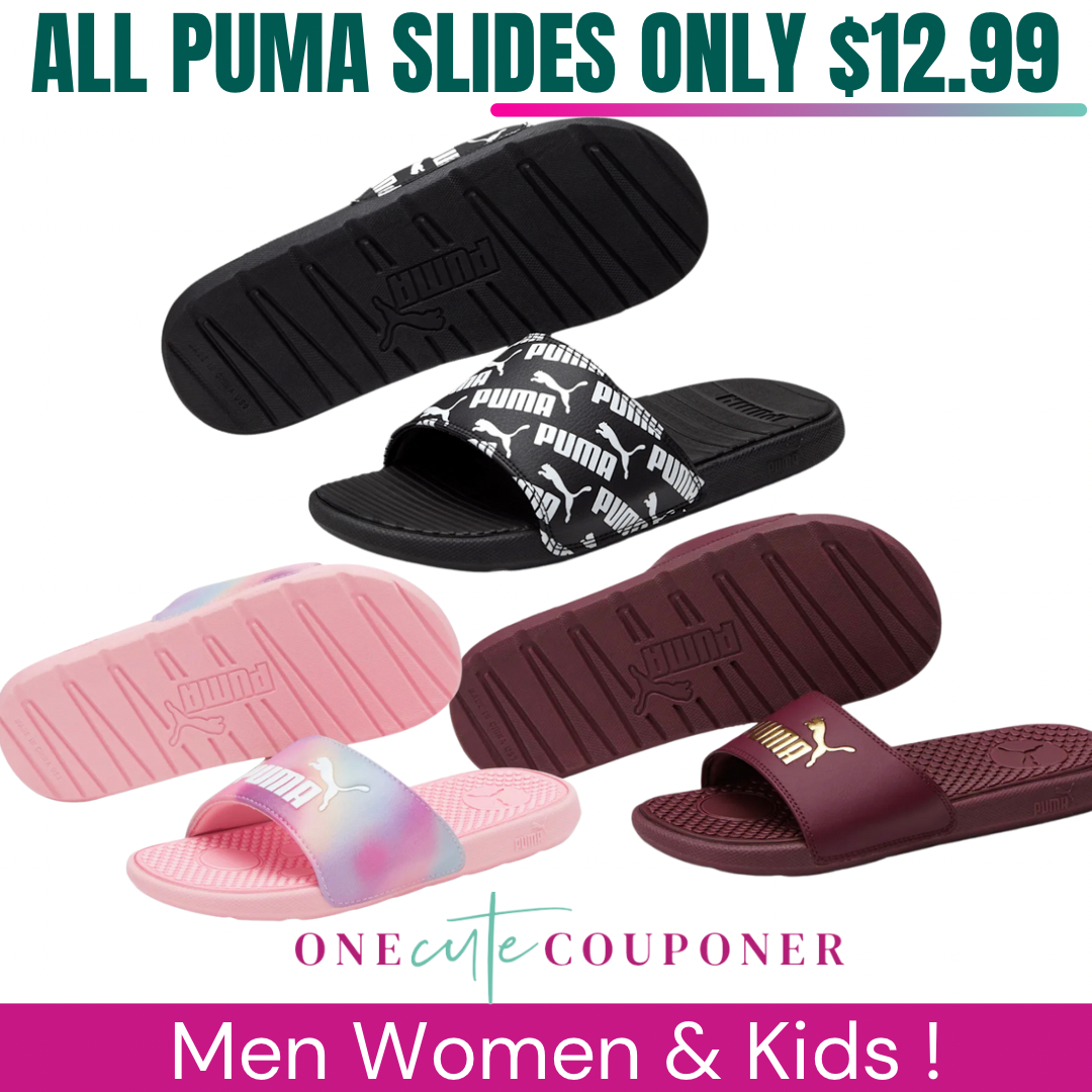 All Puma Slides ONLY $12.99! Men Women & Kids! - One Cute Couponer