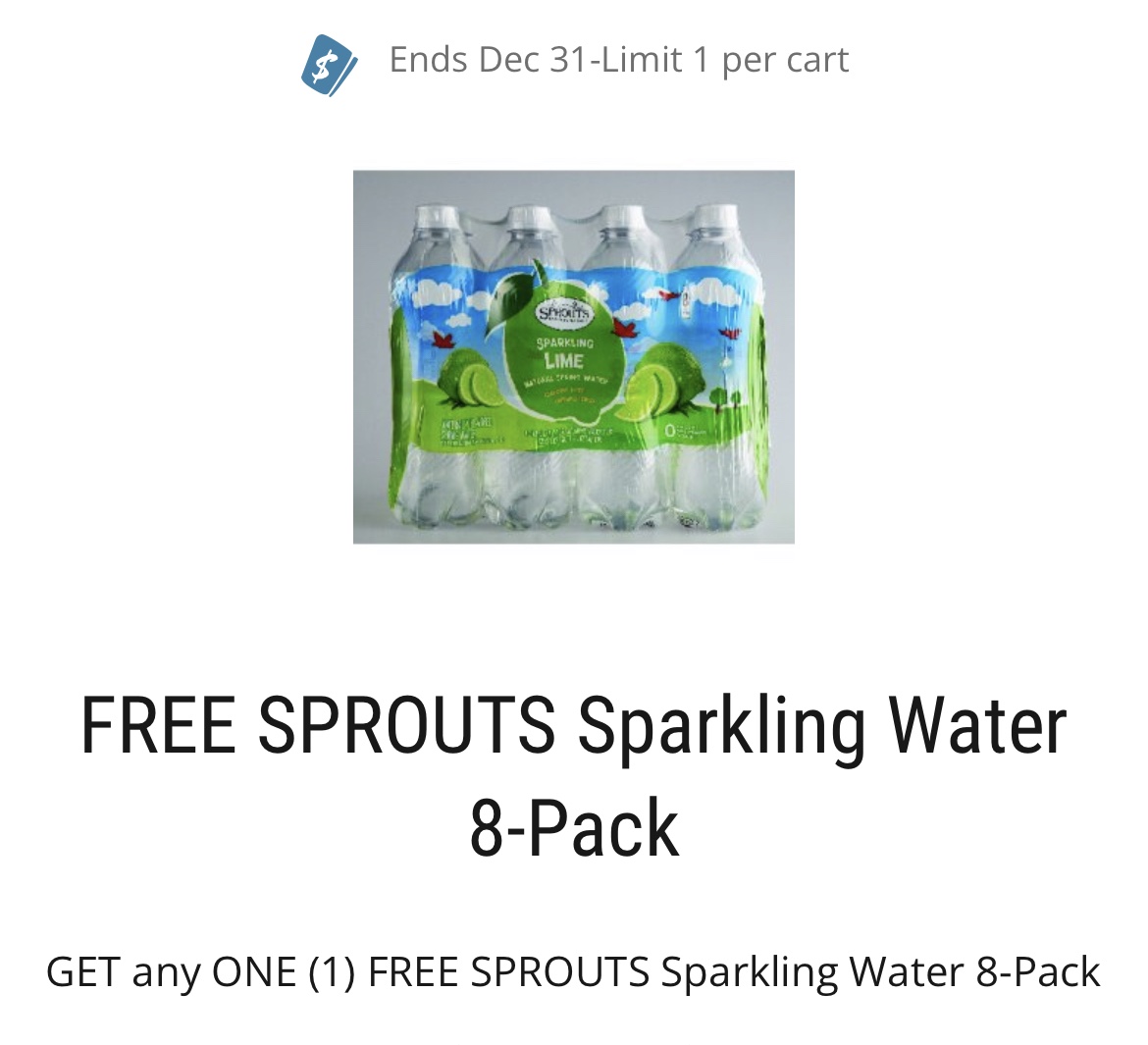 Free Sprouts Sparkling Water 8 Pack! - One Cute Couponer