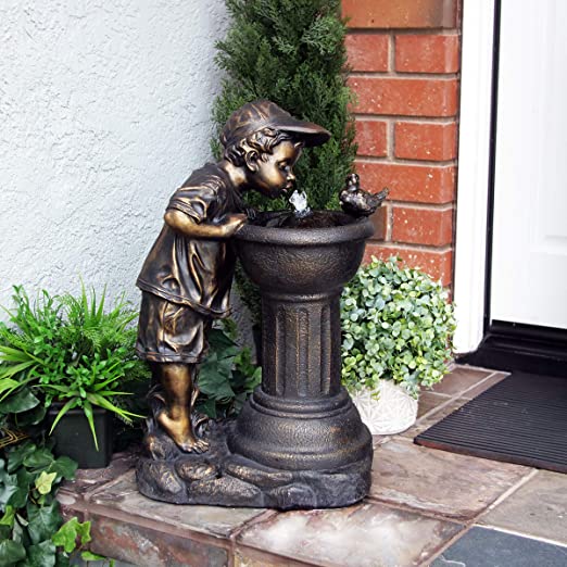 Alpine Boy Drinking Water Out Fountain $157.99 (was $449) - One Cute ...