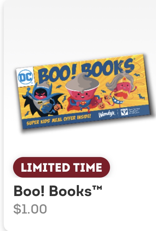 BOO! Books are Back at Wendy’s! $1 for 5 Frostys! - One Cute Couponer