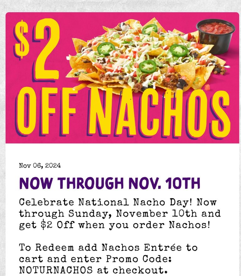 Celebrate National Nacho Day with $2 Off at Tijuana Flats! - One Cute ...